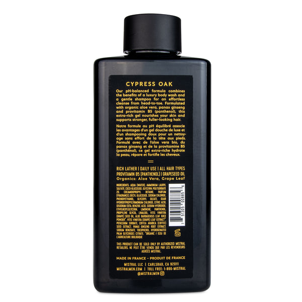 MEN'S BLACK AMBER BODY WASH - mistralsoap